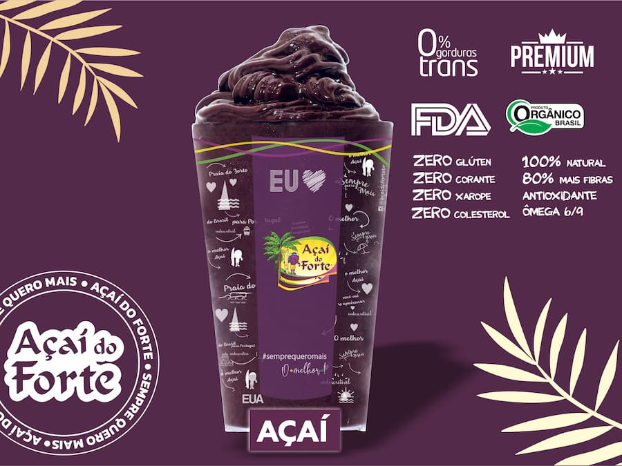 Açaí Premium Natural + 3 complementos grátis (dentro do copo): Açaí do ...