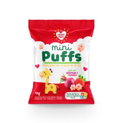Mini Puffs Beterraba Morango Nhami Mami 15g: Minimenu Maceió | iFood