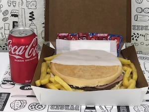 1 xis salada 18cm + fritas + refrigerante lata: Família do Lanche ...